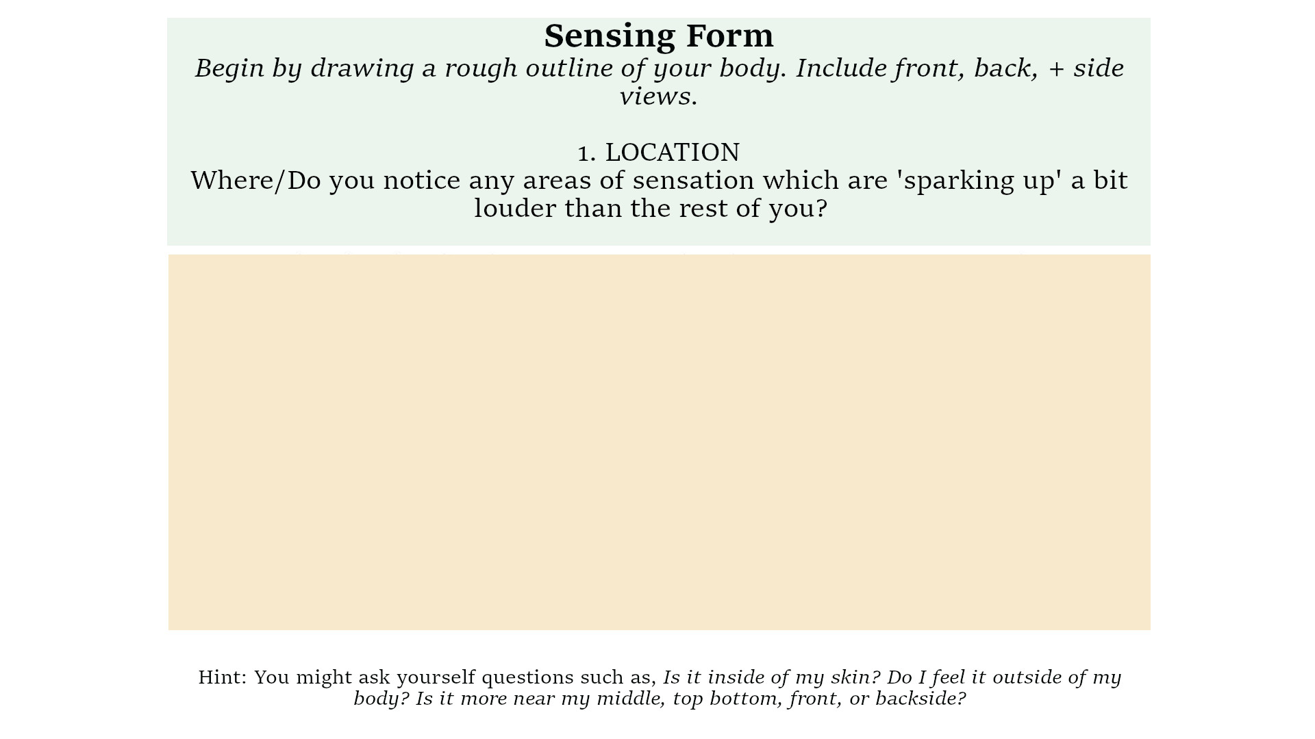 Sensing Form – Relational Awareness